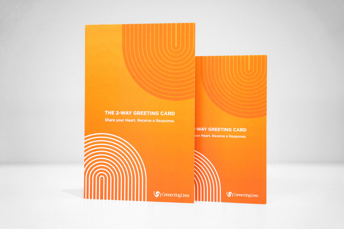 The 2-Way Card® Orange | 2 Cards & 2 Envelopes – ConnectingLives®
